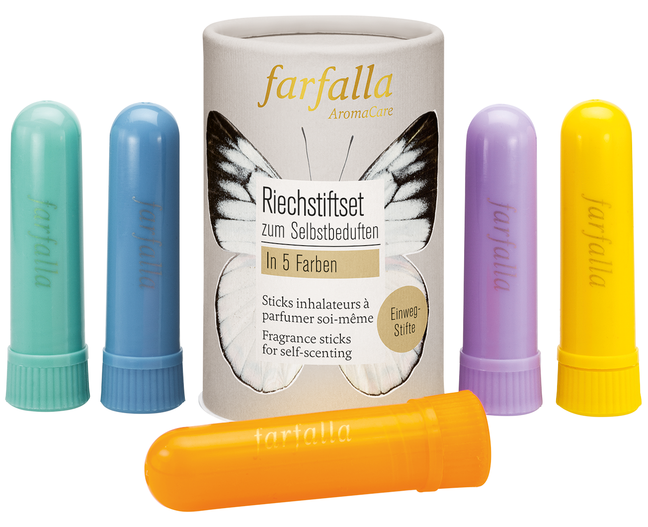 Farfalla | Nasal inhaler tubes of 5 colors